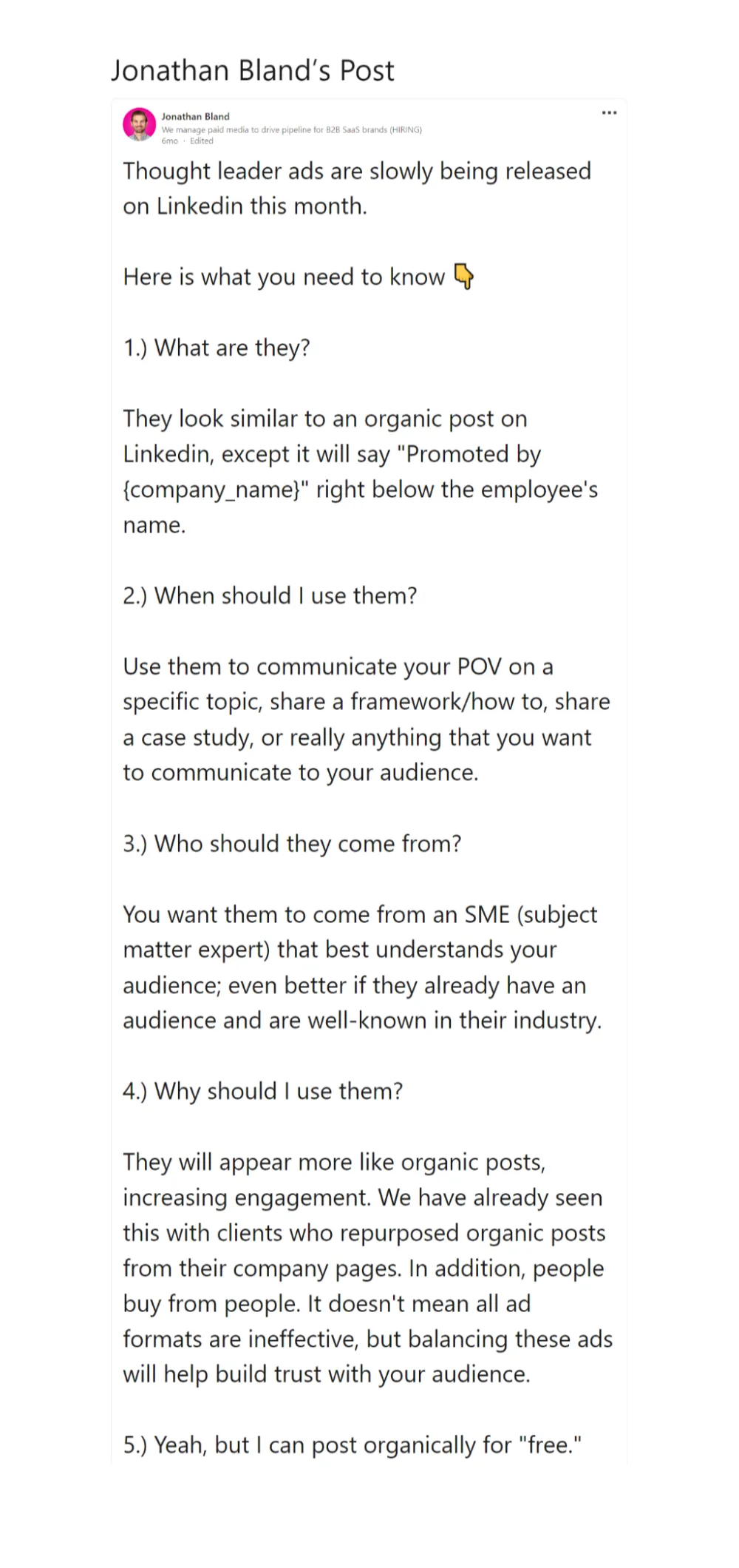 18 LinkedIn Post Ideas for Business To Attract Leads